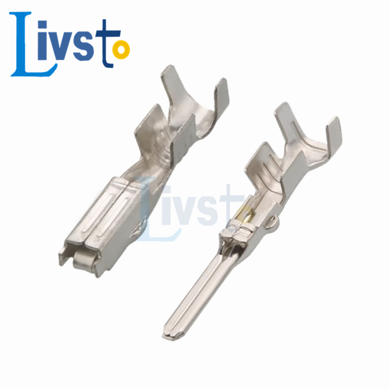 50 / 100 pcs auto crimp female male terminal 1.8 series connector pins 171662-1 171661-1 for AMP ...