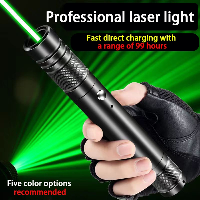 ⚡USB⚡Powerful laser focus adjustable laser pointer, green and red laser ...