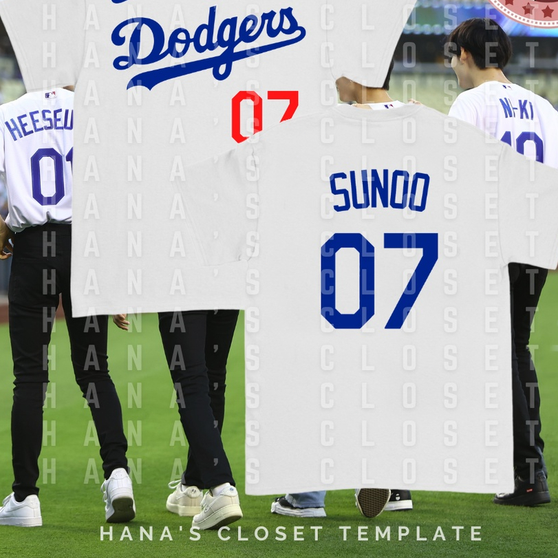 Dodgers Jersey Customized Inspired T Shirt - Heeseung Jungwon Jay Jake ...