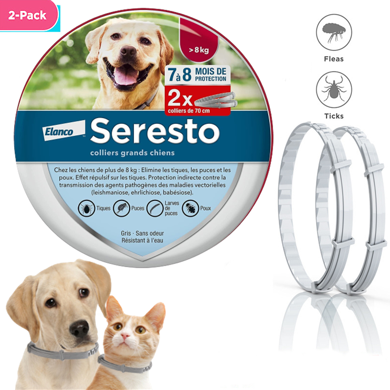 New Releases 2 packs Pet Anti-Flea Collar and Ticks Dogs Anti Flea Tick ...