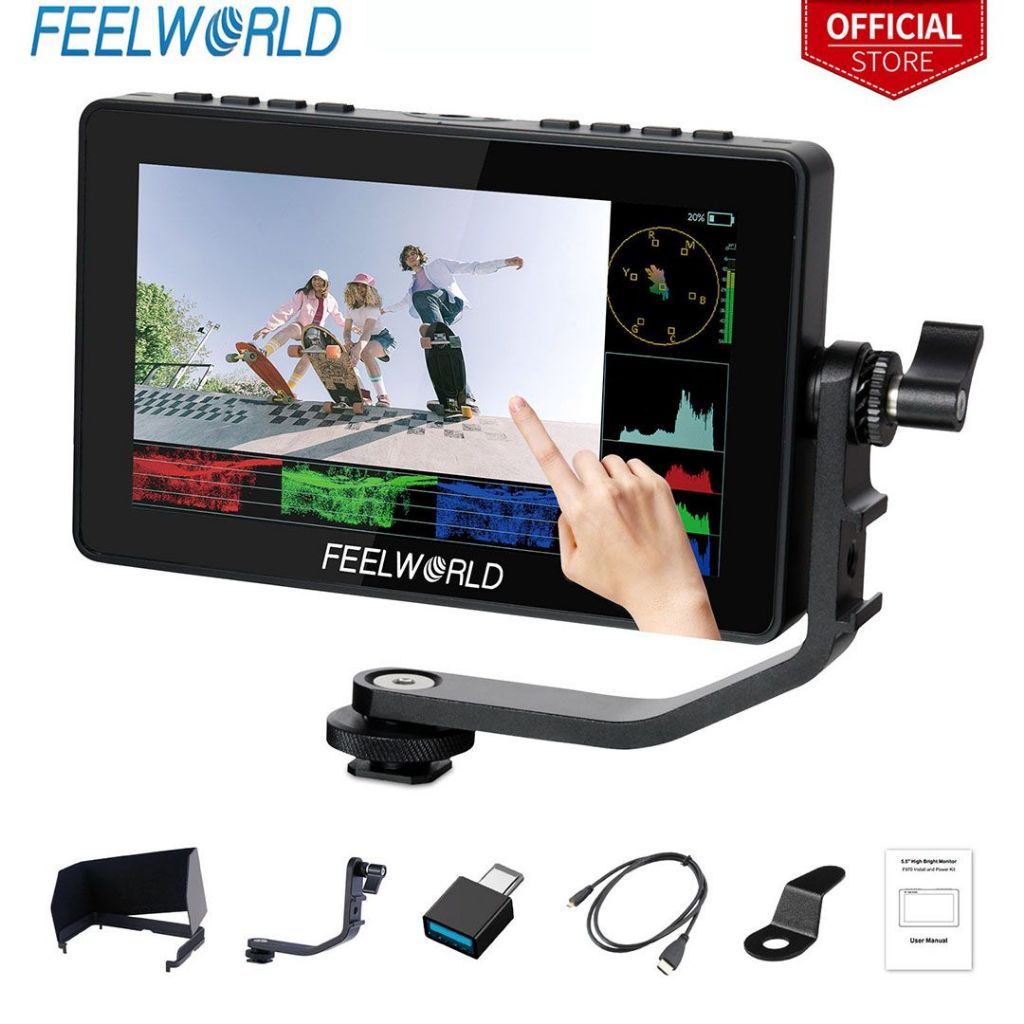 FEELWORLD F5 Prox 5.5 Inch 1200NIT Touch Screen DSLR Camera Field ...