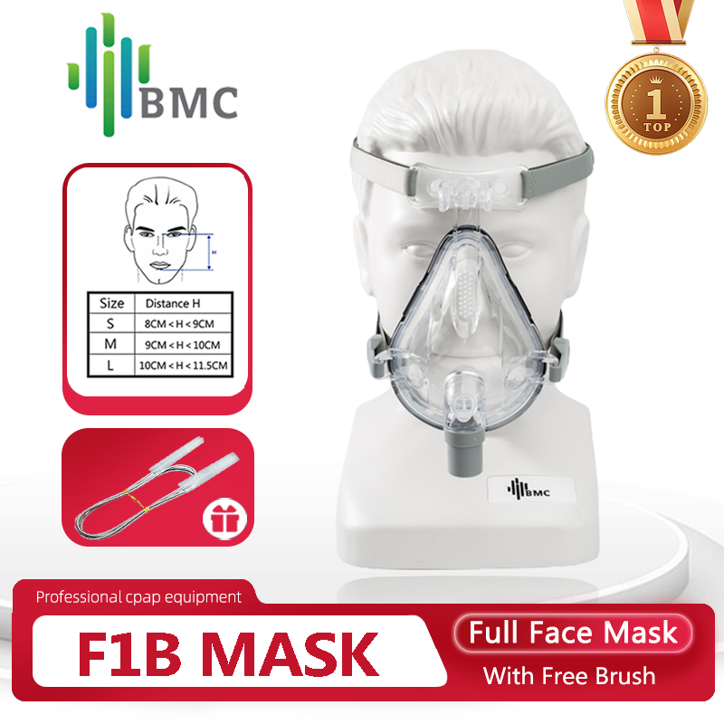 BMC F1B Full Face Mask CPAP FM1B Auto CPAP APAP BIPAP Full Face Mask ...