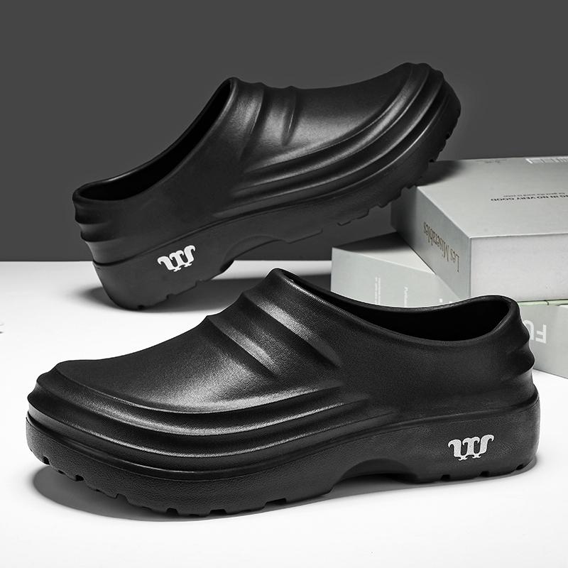 Size 36-48 Men's Anti-skid Work Shoes Black Chef Shoes Kitchen Safety ...