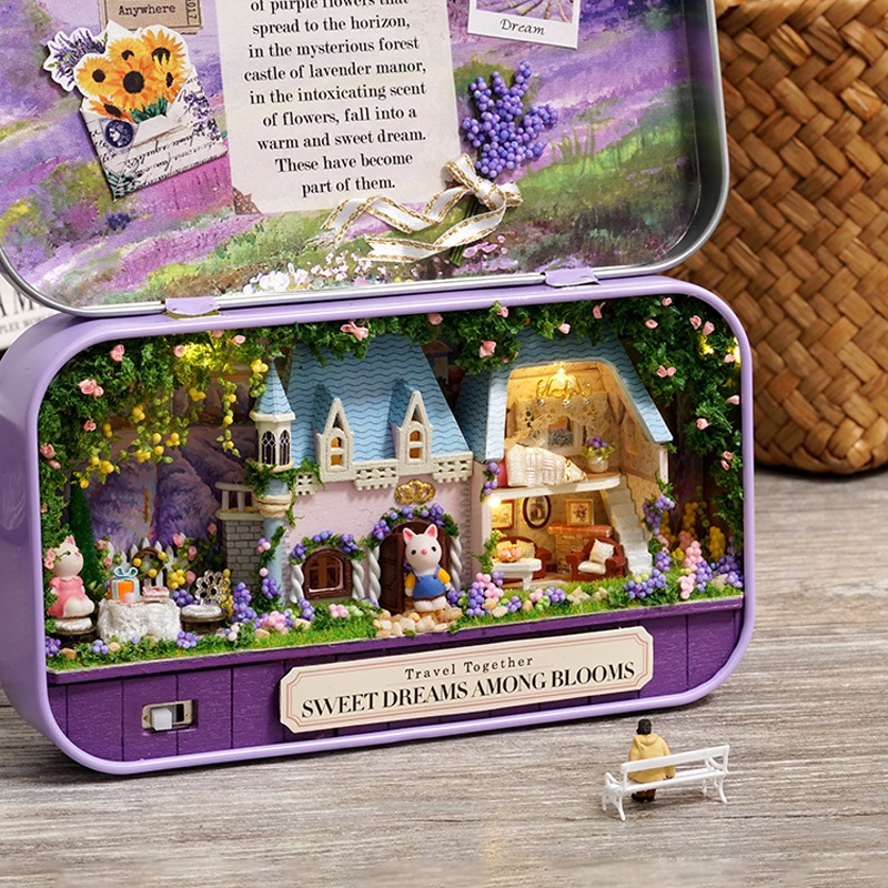 Fairy Tale World Mini Box Theater With Dolls DIY Wooden Dollhouse Kit ...