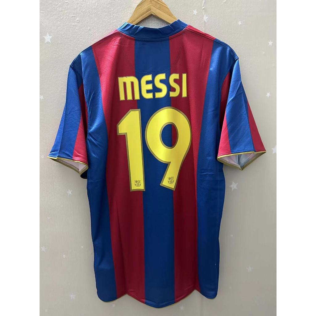 07-08 Barcelona RONALDINHO MESSI Top Quality Home Retro Soccer Jersey ...