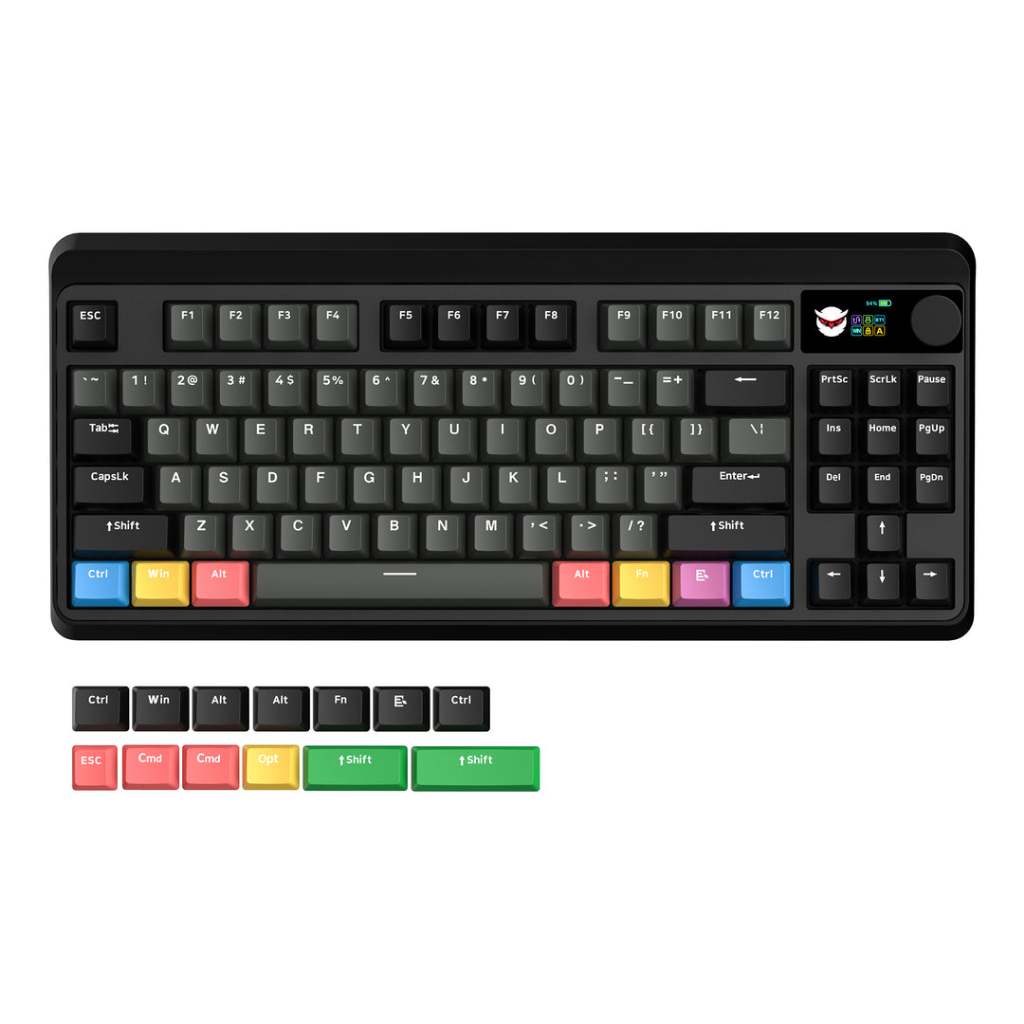 WOMIER Mechanical Keyboard, M87 Pro 3 Mode RGB Backlit Hotswap Wireless ...