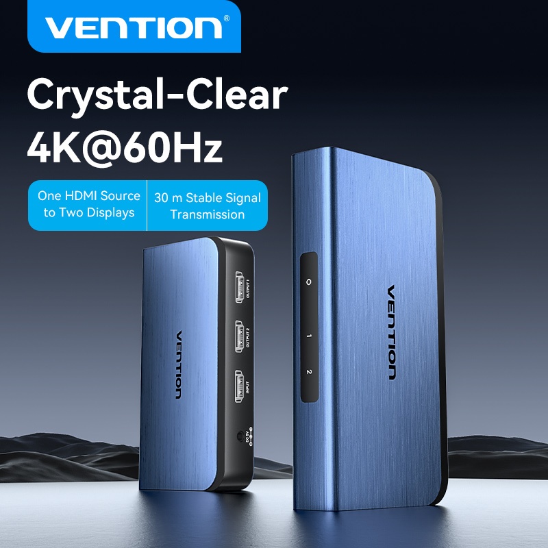 Vention HDMI Splitter 4K 60Hz 1 In 4 Out HD Adapter Audio Video Sync HDMI Converter for Monitor ...