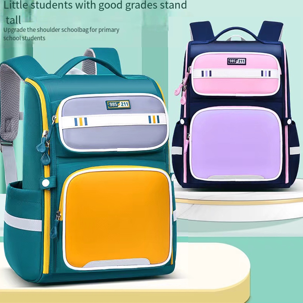New elementary school students schoolbag 1-3-6 grades ultra-light spine ...