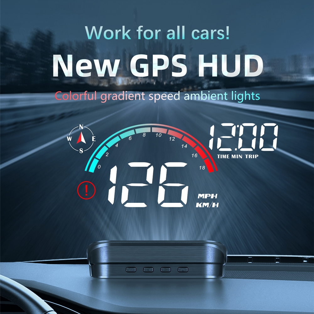 M22 Car mounted GPS head up display, universal OBD type speedometer ...
