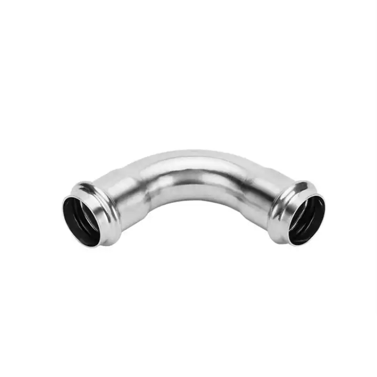 304 DN15 to DN32 Pressfitting V-Contour Elbow 90 Degree Elbow F/F Equal Stainless steel Pipe ...