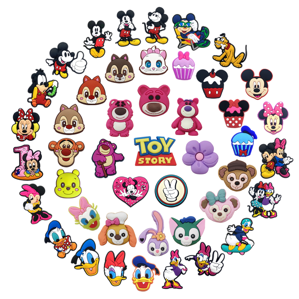 Jibbit Shoe Accessories 45 Styles of Decorations PVC Cartoon Charms ...