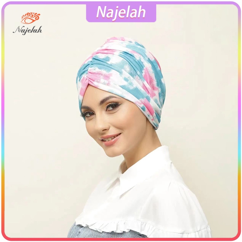 【Najelah】 Instant Turban Printed Tudung 【Support COD】 | Shopee Malaysia