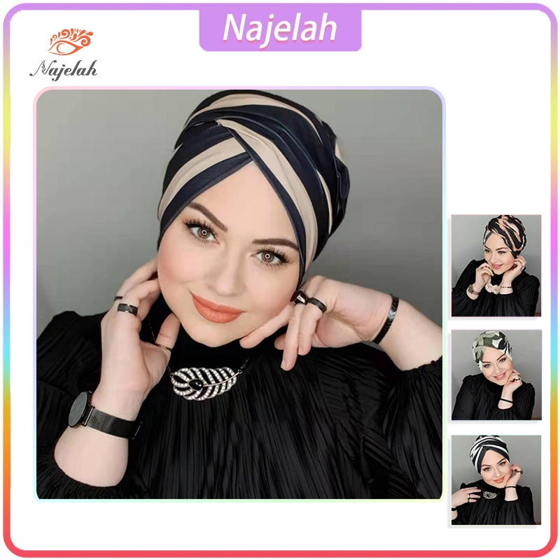 【Najelang】 [Ready Stock] 6 Color Turban Hijab Turban Turban Muslim ...