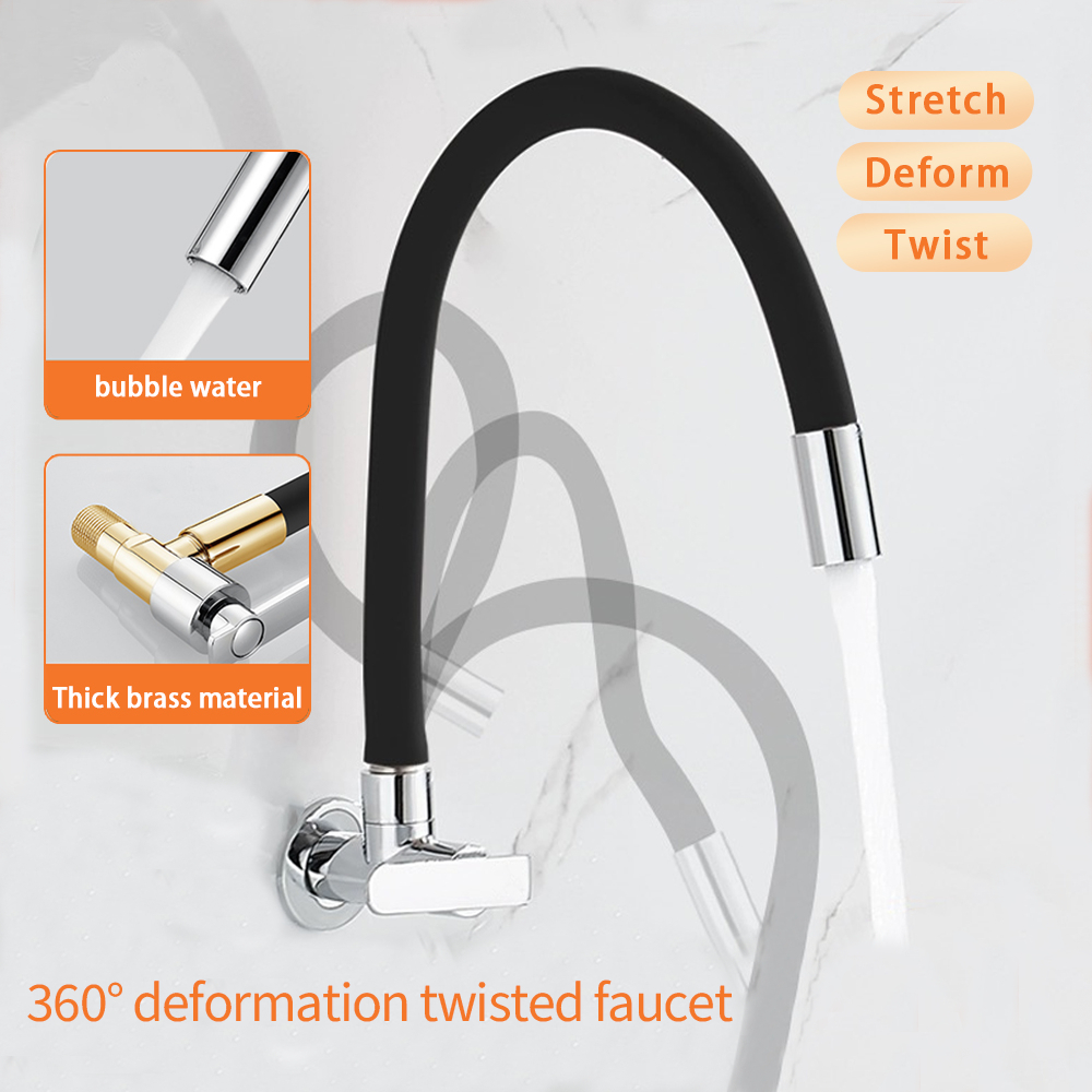 Kitchen Faucet 304 Stainless Steel Universal Single Cold Rotating ...