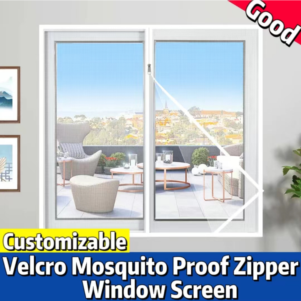 Zipper Mosquito Net, Window Mosquito Net Velcro Anti-mosquito Netting ...