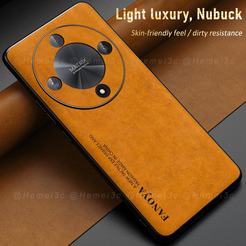 For Honor X9b 5G Casing Nubuck Leather Hard Phone Case Cover | Shopee ...