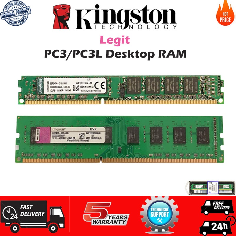 Kingston DDR3 RAM 2GB 4GB 8GB 1333/1600MHz desktop game memory module PC3/PC3L DIMM | Shopee ...