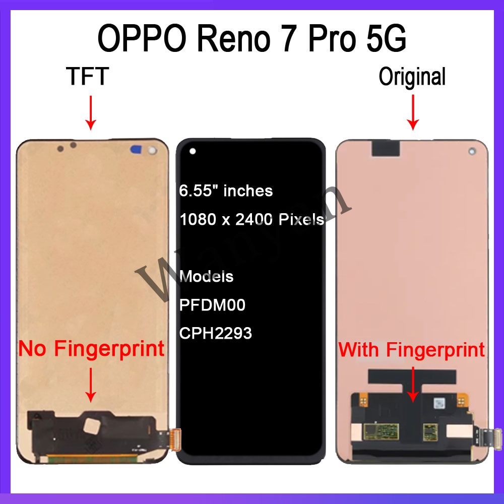 OEM /OLED/TFT For OPPO Reno 7 4G 5G Reno 7Z 5G Reno 7 Pro 5G LCD Display Touch Screen ...