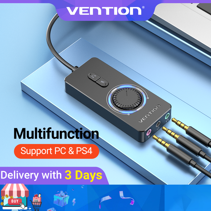 Vention Sound Card USB External Stereo Sound Adapter Audio Card 3.5mm ...
