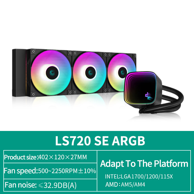 Deepcool LS720 SE Digital / LS520 SE Digital CPU Aio Cooler Liquid ...