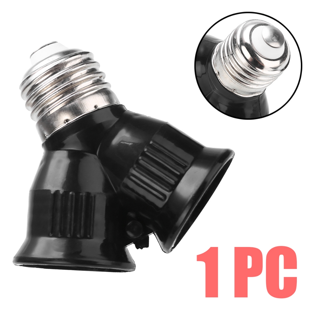 2 in 1 E27 Socket Splitter Adapter, E27 Standard Medium Base Bulbs in 1 ...