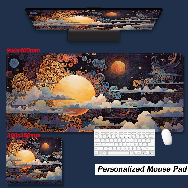 Cloud Oil Painting Mouse pad | Extended Gaming Mousepad | Waterproof ...