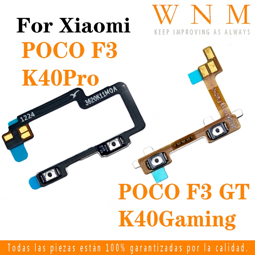 For XiaoMi Poco F3 GT Redmi K40 Pro k40 Gaming Flex Cable Volume Power ...