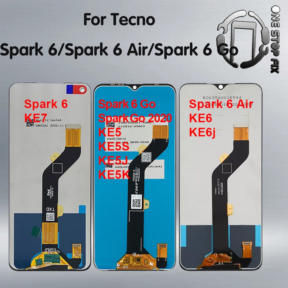 For Tecno Spark 6 Ke7 Lcd Spark 6 Go Ke5j Ke5k Spark 6 Air Ke6 Ke6j