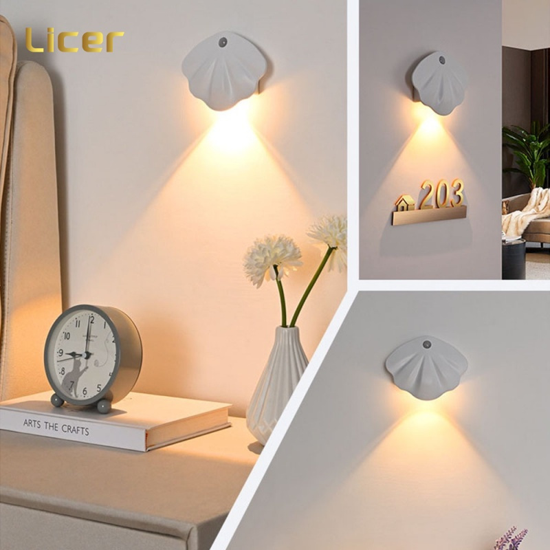 Licer LED Multifunction Motion Sensor Wall Light House Light 3 Colors Stepless Dimming USB ...