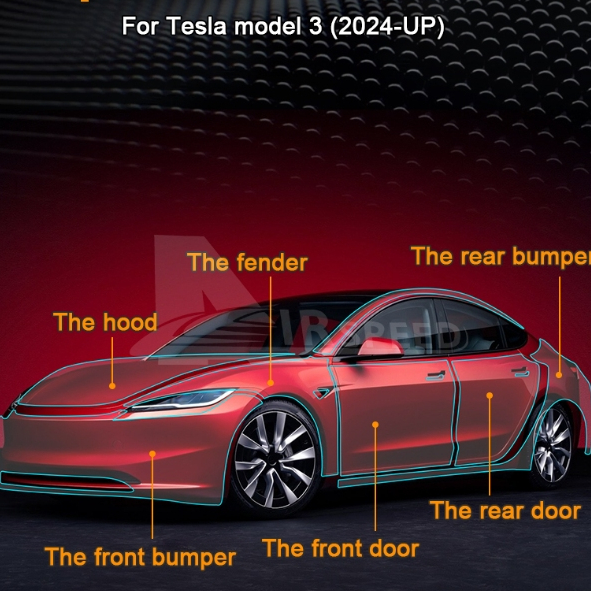 For Tesla Model3 Highland 2024 TPU Invisible Car Film PPF Protective ...