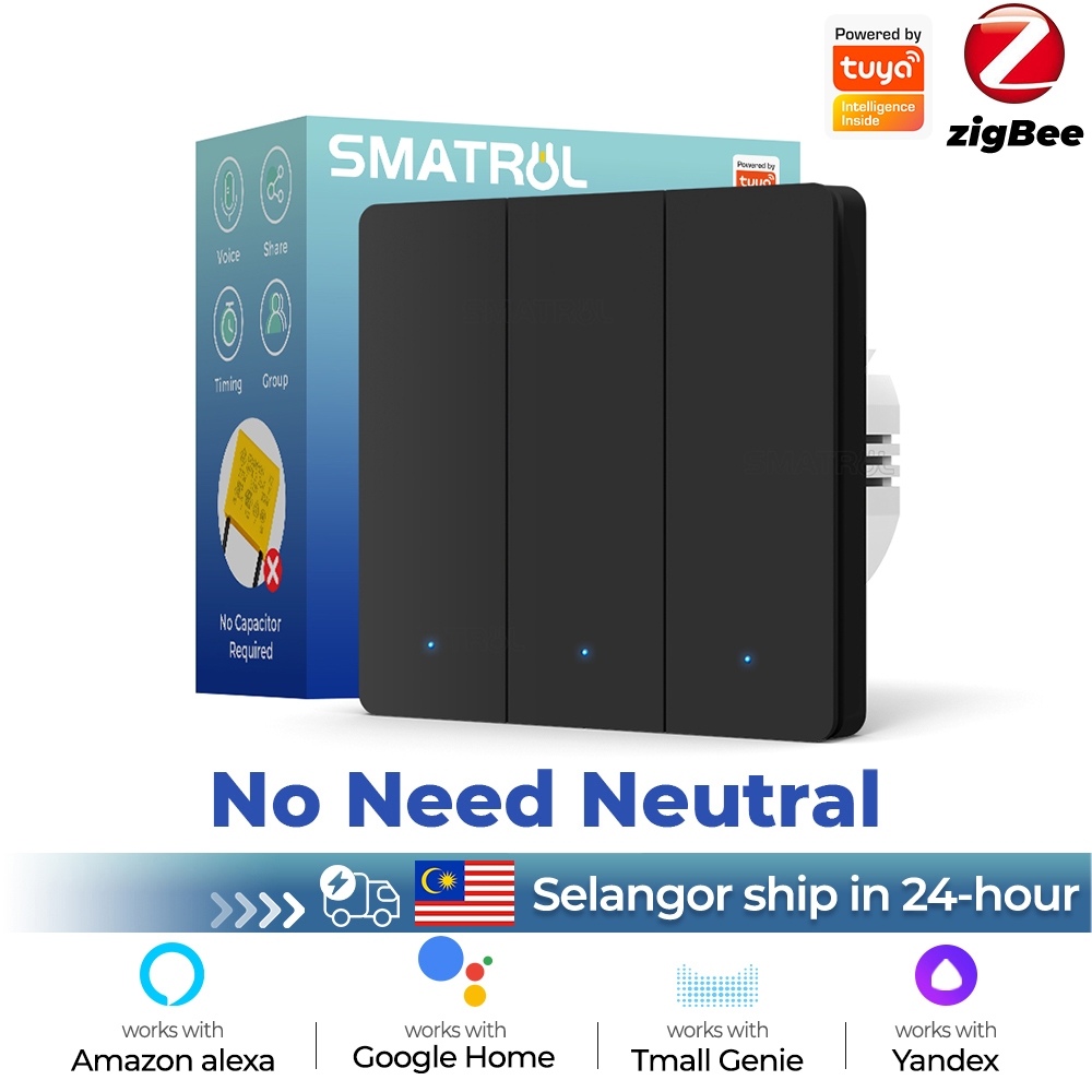 SMATRUL Smart Light Switch Tuya Zigbee No Neutral Wire No Capacitor ... SMATRUL Smart Light Switch Tuya Zigbee No Neutral Wire No Capacitor ...