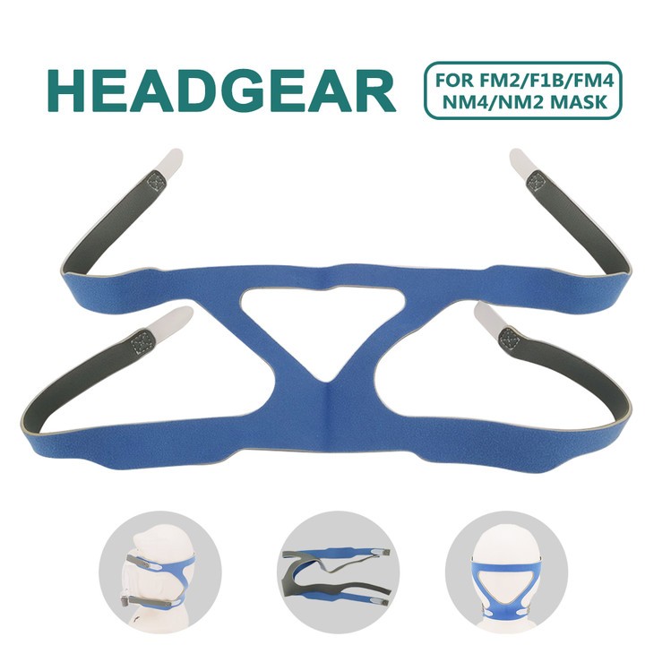 Blue and Black Cpap Mask Headgear Suitable FM2 F1B FM4 NM2 NM4 Elastic ...