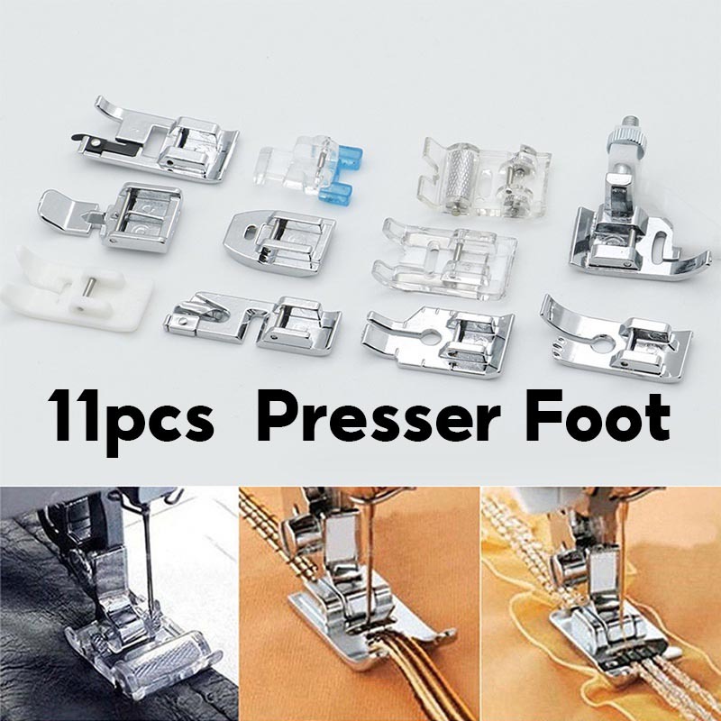 11Pcs Sewing Machine Presser Feet Tool Kit Multifunction Metal Sewing Foot For Brother Singer ...