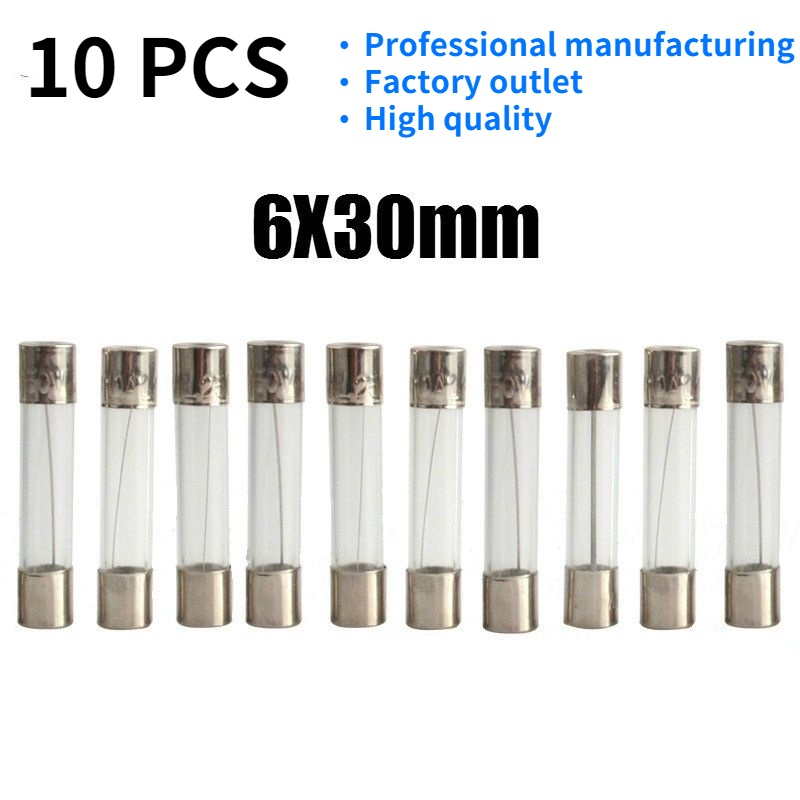 10/20 PCS 6x30mm Fast Glass Fuse 5A 10A 15A 20A 30A Fuses 250V ...