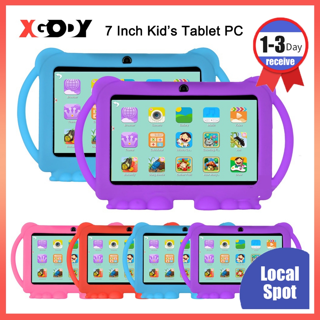 XGODY T702 Pro Tablet Android 12.0 HD 1024x600 PC WiFi Quad Core Dual Camera With Casing (3GB ...