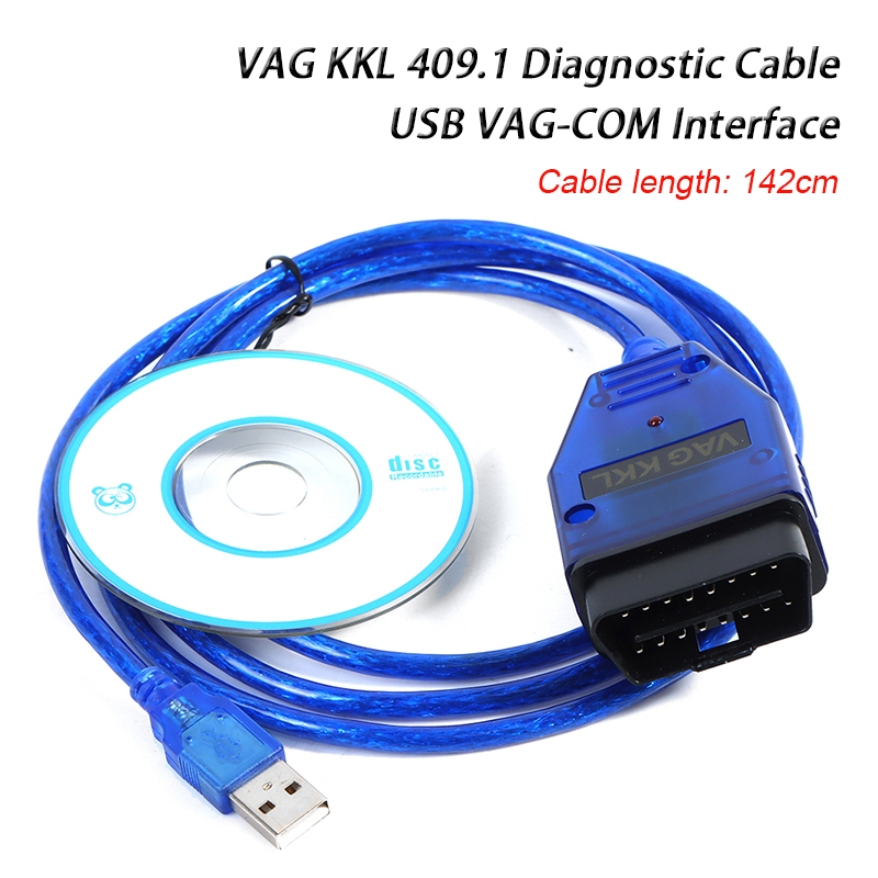 VAG KKL 409.1 With CH340 OBDII Auto Diagnostic Tool USB VAG-COM ...