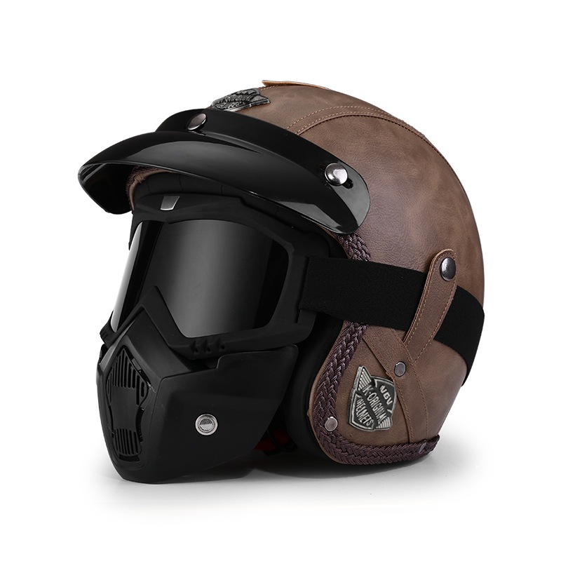 Retro Motorcycle Helmet🔥special offer🔥 VGV Official Genuine Harley Full ...