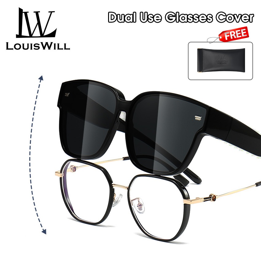 LouisWill Sunglasses Myopia Glasses Cover TAC Polarized Sunglasse Men ...
