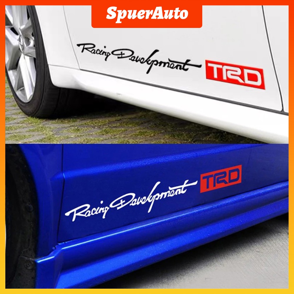 SuperAuto TRD 2PCS Car Racing Development Sticker Decals For Toyota ...
