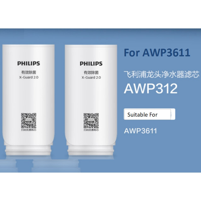 Philips AWP3600 Water Purifier X-Guard Microfiltration System Granular ...