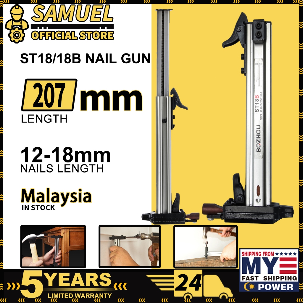 2 year warranty ST18/ST18B Manual Steel Nail Gun Semi Automatic Cement Nail Gun Wire Slot ...