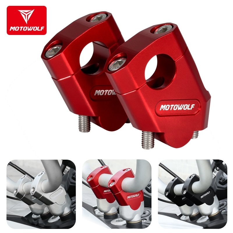 MOTOWOLF Motorcycle Handlebar Heightening Riser Aluminum Alloy Elevated ...