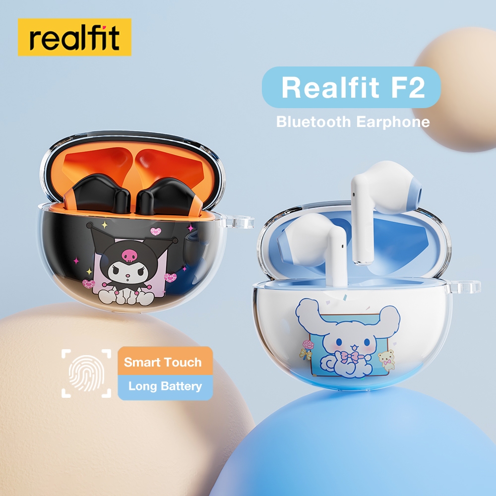 Realfit F2 TWS Bluetooth 5.3 headset High Stereo earbuds wireless Touch ...