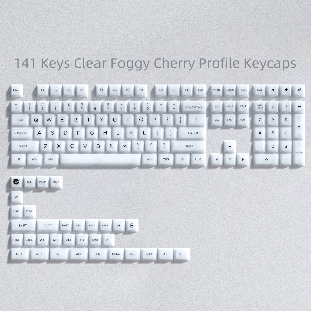 WOMIER Crystal Jelly Keycaps, OEM Profile 113 Keys Custom Pink/Blue ...