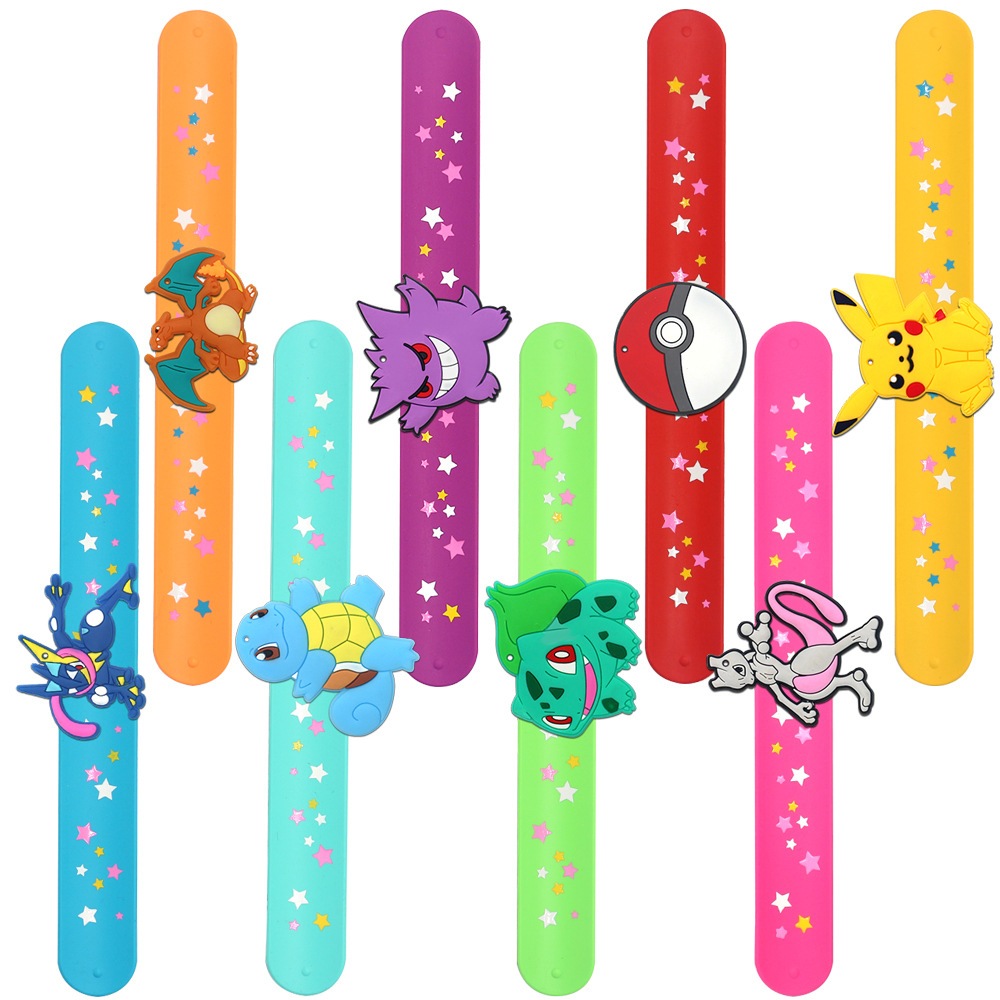 Pokemon Anime Pikachu Wristband Kawaii Gengar Charmander Bulbasaur ...