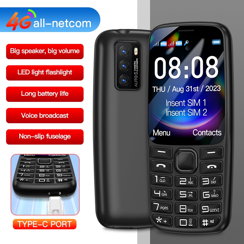 New C99 Elderly 4G Feature Phones 2.4Inches 32MB RAM 32MB ROM 1500mAh Big Loud Speaker Powerful ...