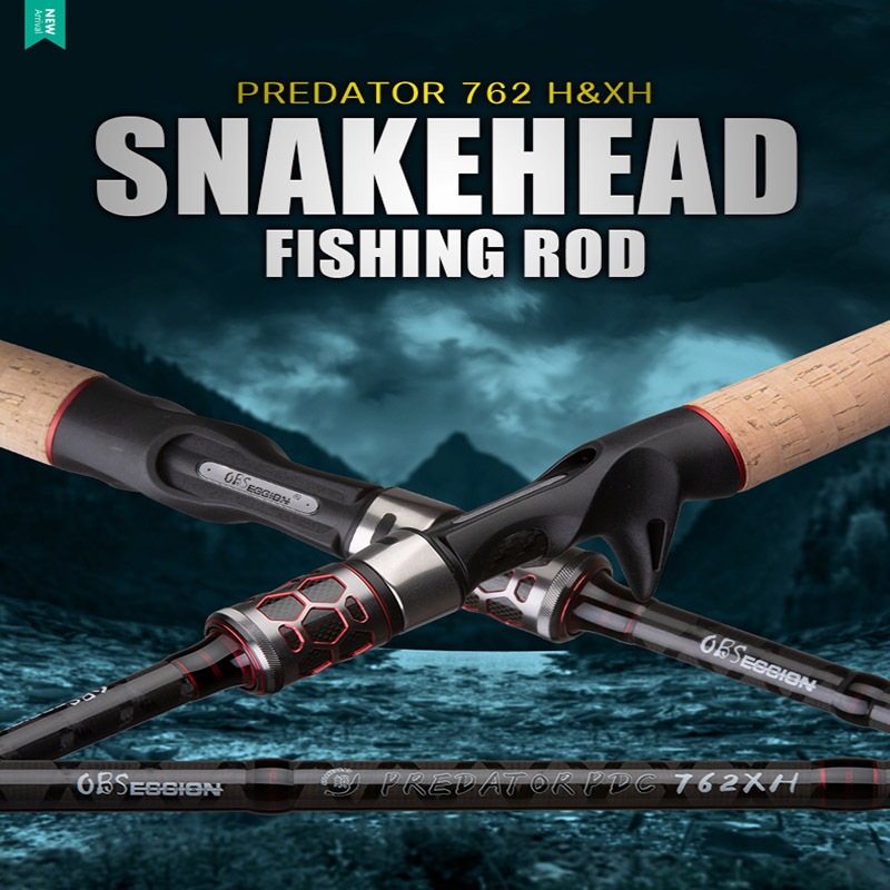 TEASER【PREDATOR】Heavy Baitcasting Carbon Fishing Rod 6'8 2.05m 7’8 2 ...