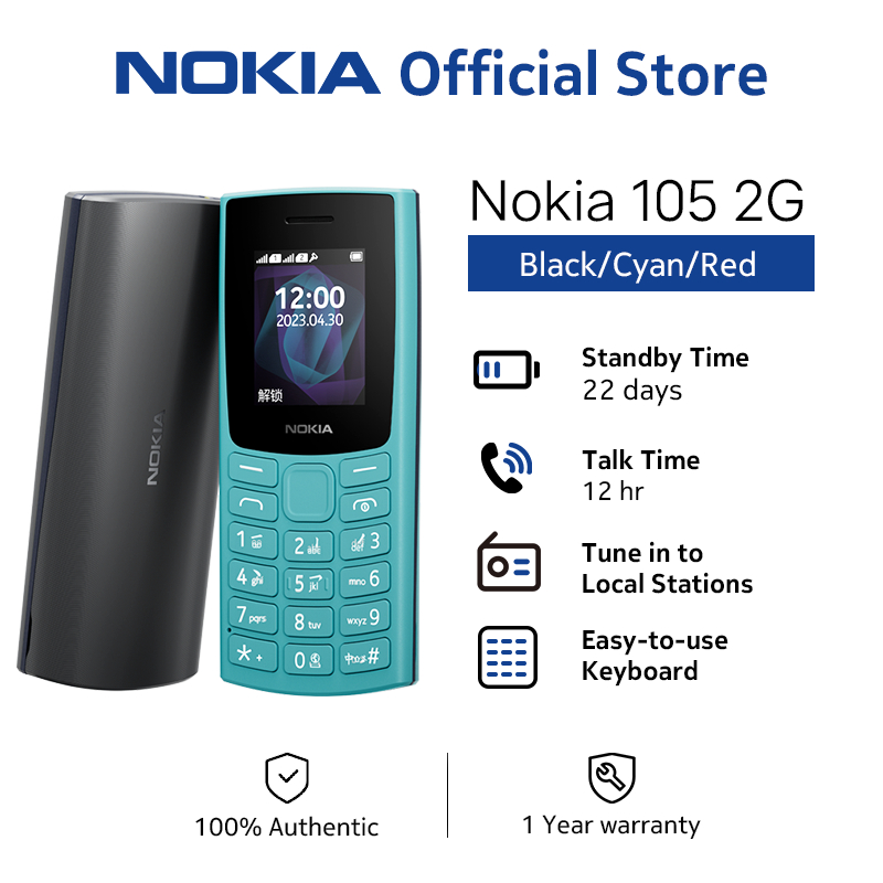 Nokia 105 2G Original Brand new| Dual Sim | Keypad Basic Phone | 1.77 ...