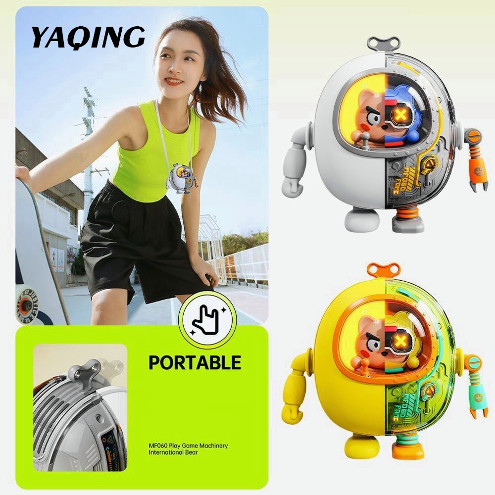Mini Portable Mecha fan Design Hang Neck Outdoor Fan Cartoon Kid ...