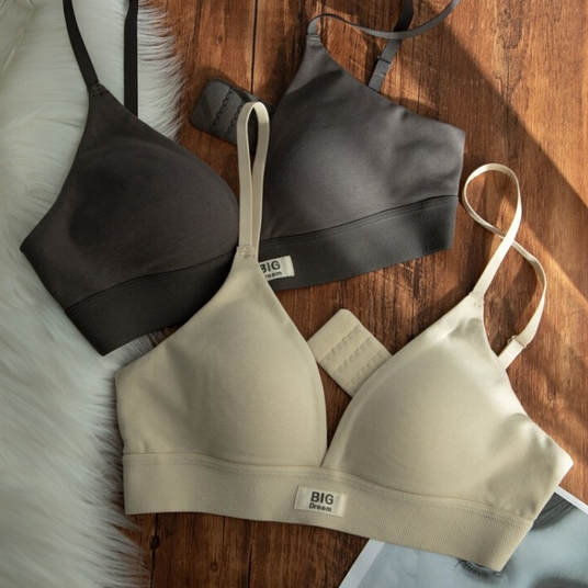 French Triangle Cup Underwear Women Wireless Comfortable Breathable ...